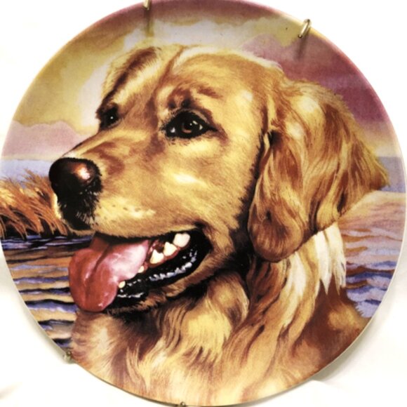 Wall Decor | Collectors Plate Mans Best Friend Golden Retriever Dog ...